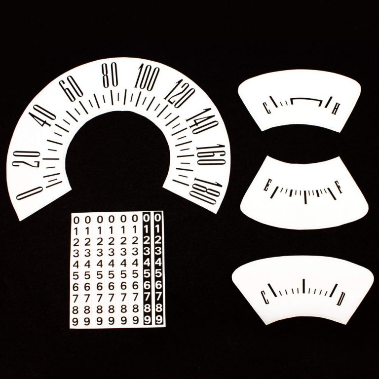 61 Plymouth Valiant Dash Decal Kit 180 KPH METRIC - WHITE - Premium ...