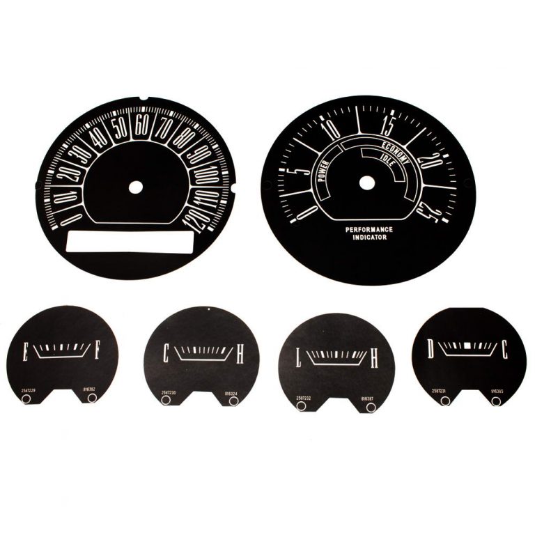 66 Plymouth Barracuda Formula S Dash Decal Kit -Standard Gauge Cluster ...