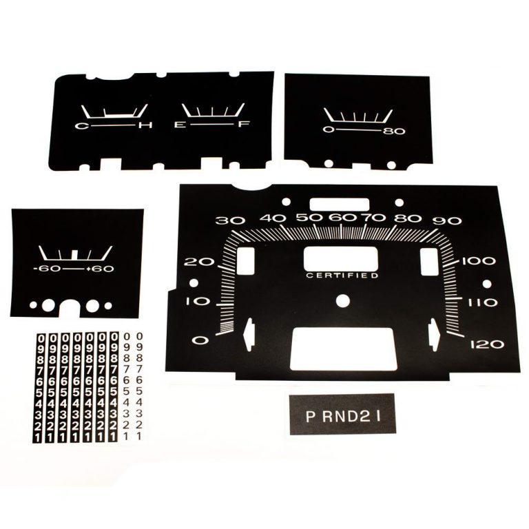 67 - 68 Plymouth Fury Dash Decal Kit 120 MPH POLICE PACKAGE - Premium ...