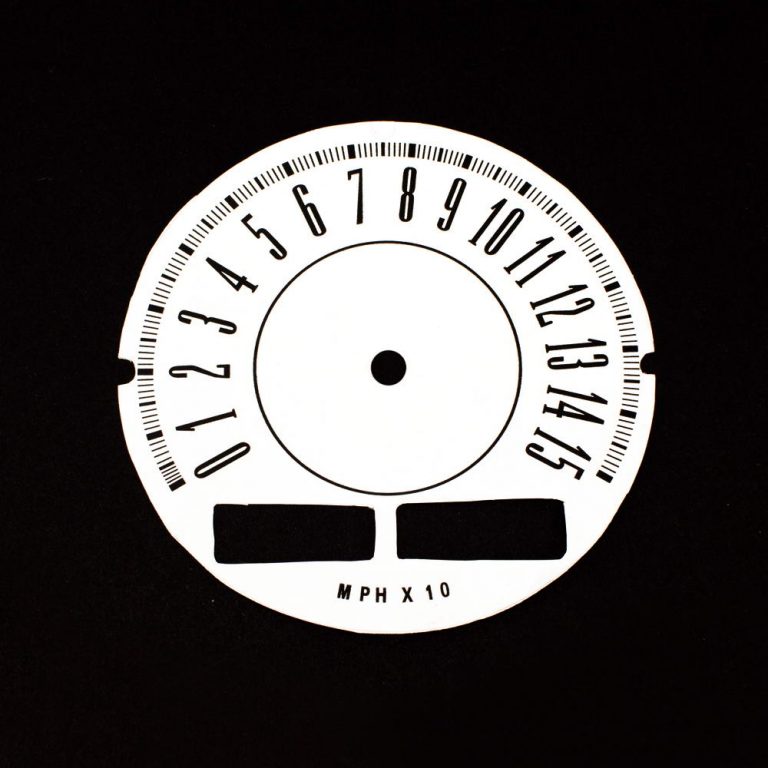 67 - 71 A Body WHITE Rallye Speedometer Face 150MPH with trip odo ...