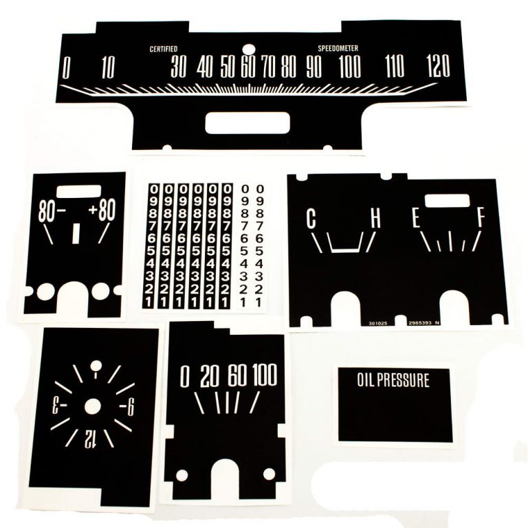 71 - 74 B Body POLICE Coronet POLICE Dash Decal Kit, Sweep 120 ...